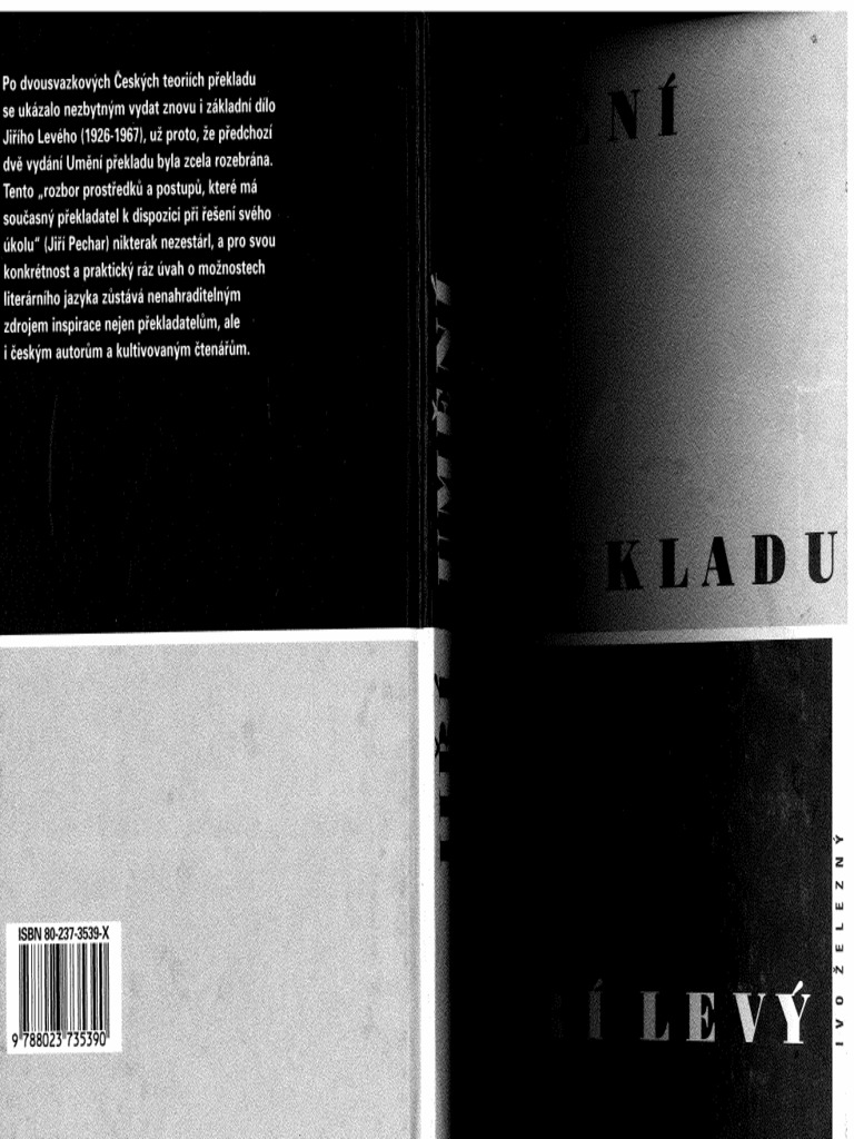 Levy Jiri Umeni Prekladu | PDF