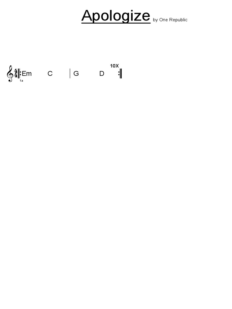 One Republic S Apologize Lyrics Analysis Pdf