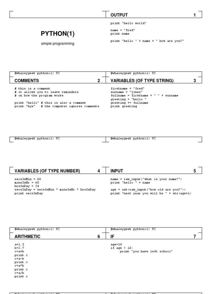 Python Flashcards 1 Pdf Software Engineering Computing