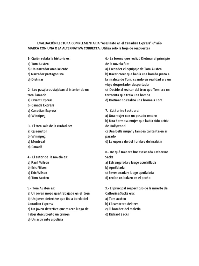 Evaluación Lectura Complementaria | PDF | Violencia