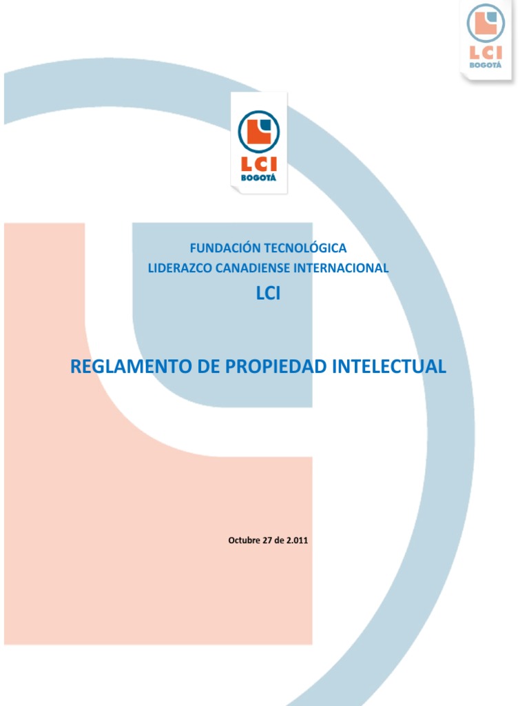 Reglamento Propiedad Intelectual OFICIAL LCI PDF | PDF | Patentar ...