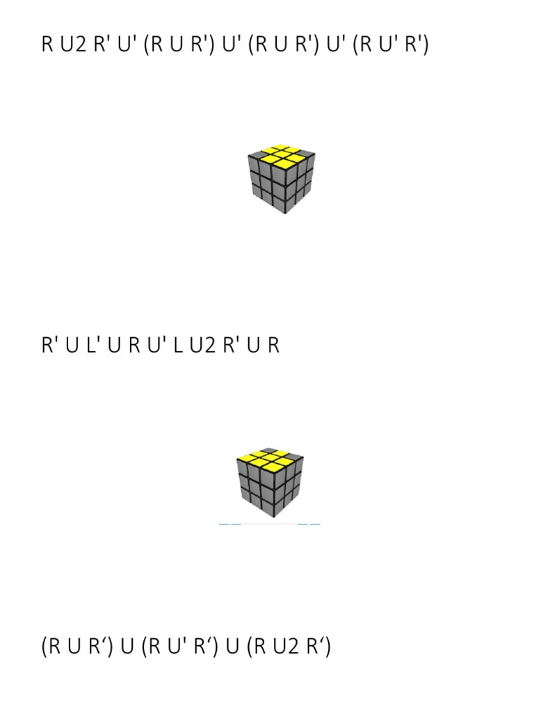 R U2 R' U' (R U R') U' (R U R') U' (R U' R') | PDF