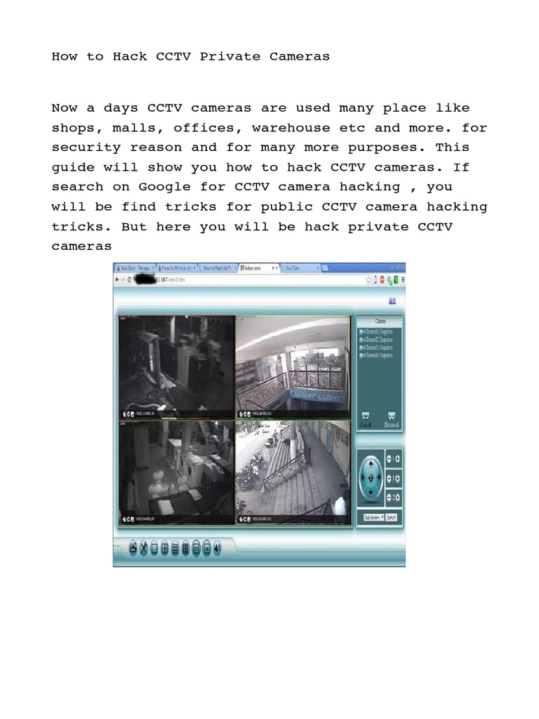 How To Hack CCTV Private Cameras | PDF | Image Scanner | Password