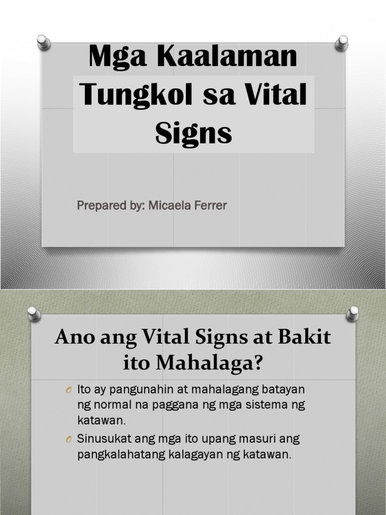 Vital Signs Lecture | PDF