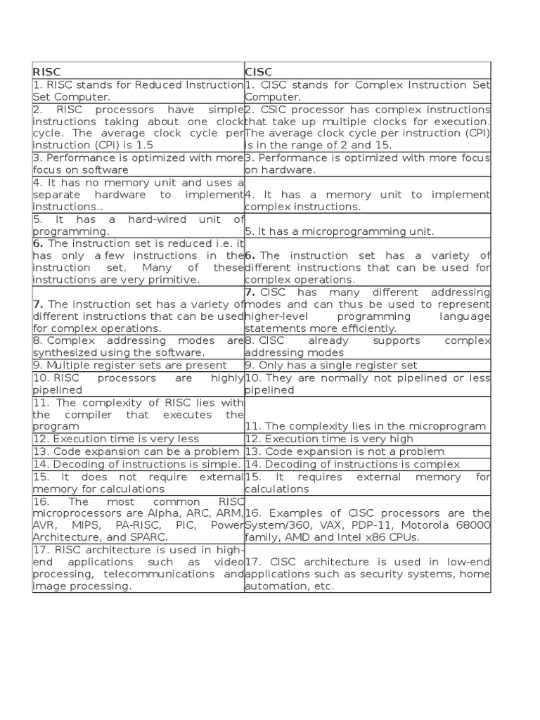 Risc | PDF | Central Processing Unit | Computer Architecture