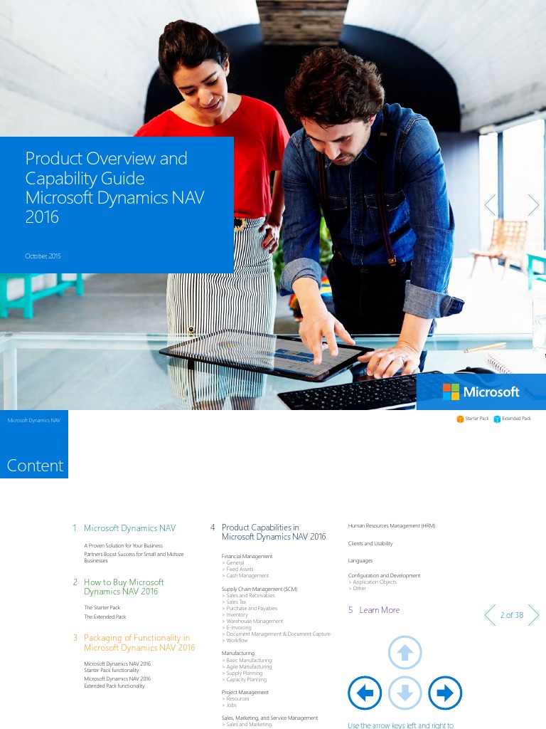 1 2 Product Overview and Capability Guide Microsoft Dynamics NAV 2016 | PDF | Microsoft Dynamics ...