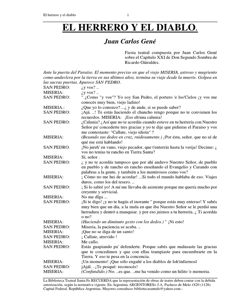 El Herrero y El Diablo, Gené | PDF | San Pedro | Diablo