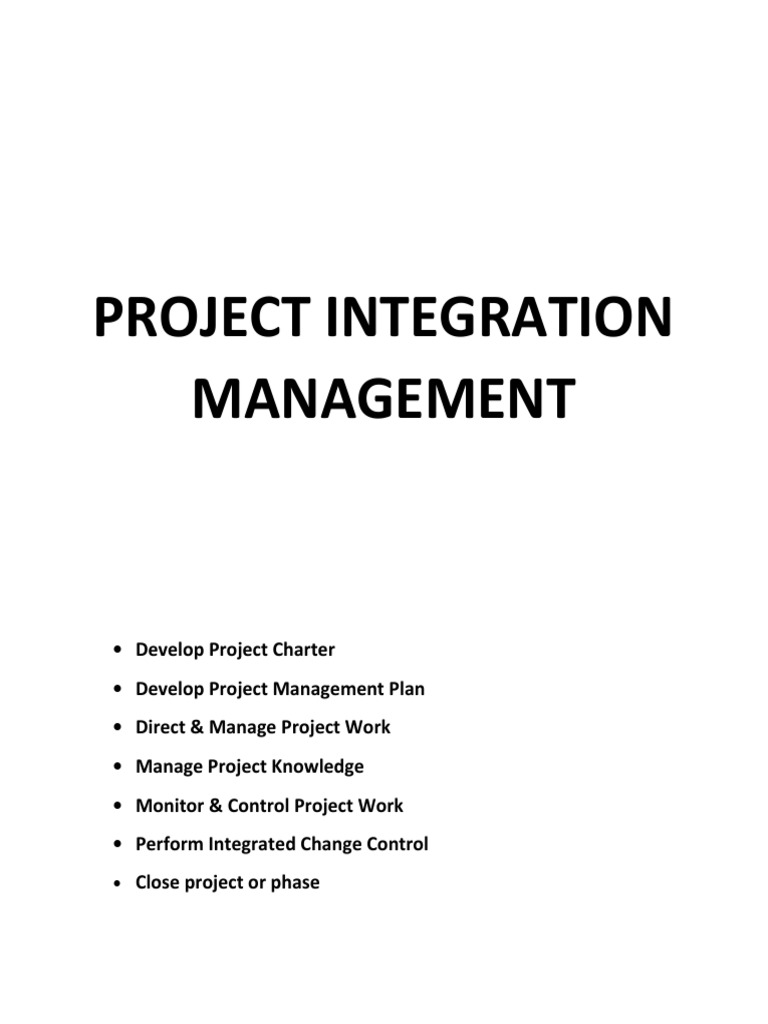 Project Integration Management | PDF | Project Management | Agile ...