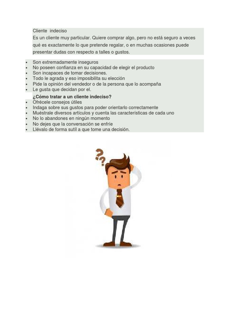 Cliente Indeciso | PDF | Cliente | Marketing