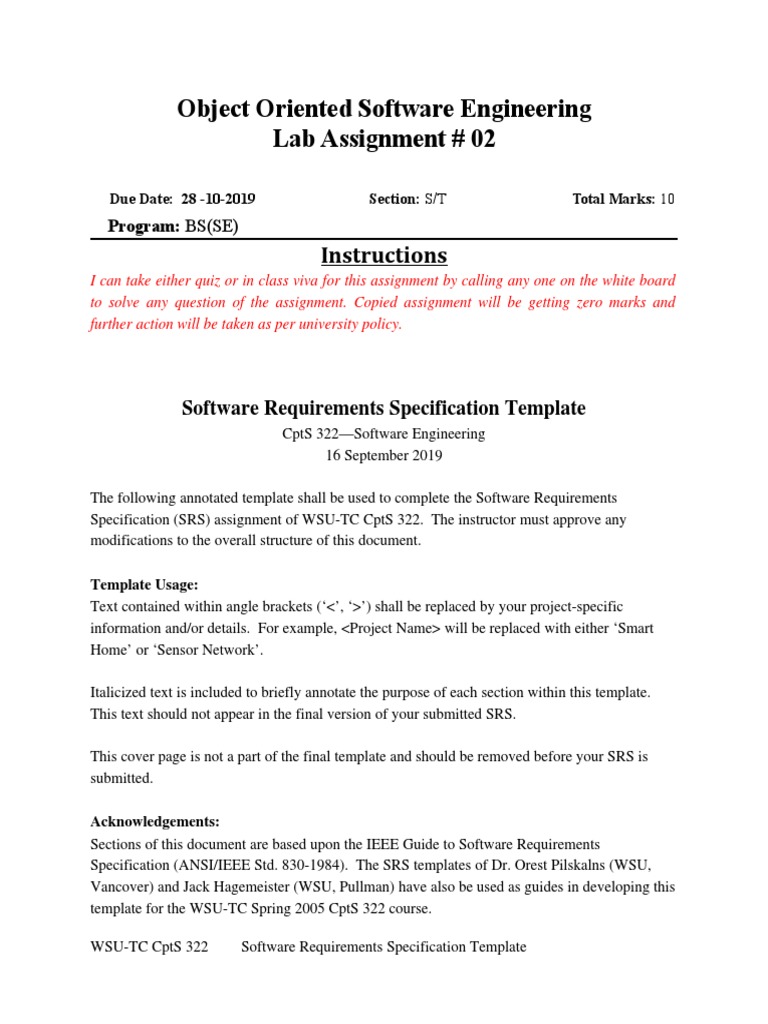 Assignment 2 | PDF | Interface (Computing) | Specification (Technical Standard)