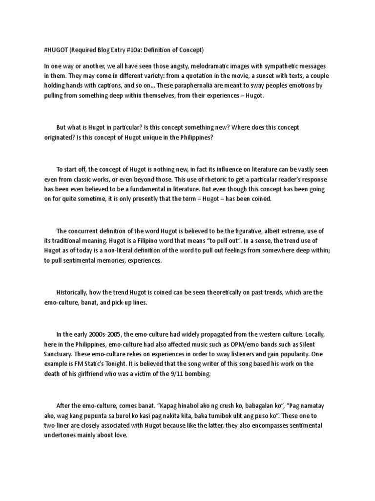 Exploring the Origins and Evolution of "Hugot | PDF | Advertising ...