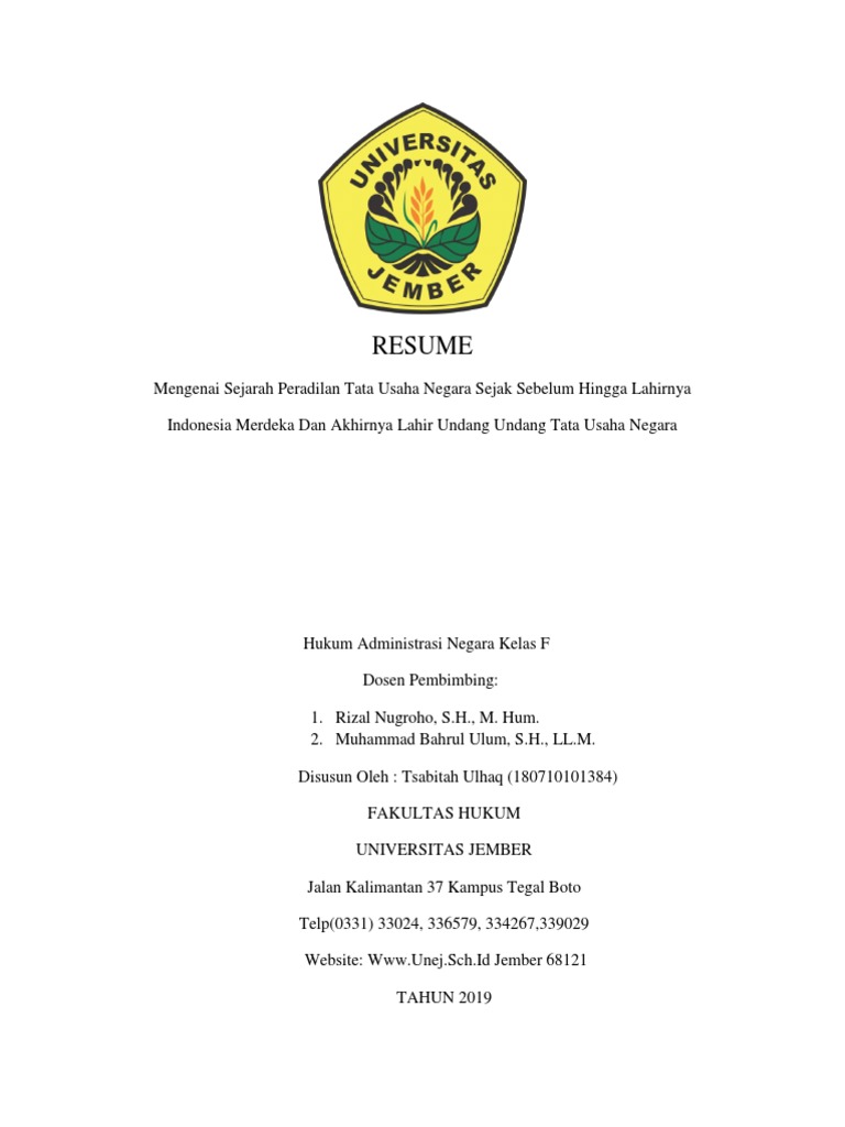 Cover Makalah Unej | PDF