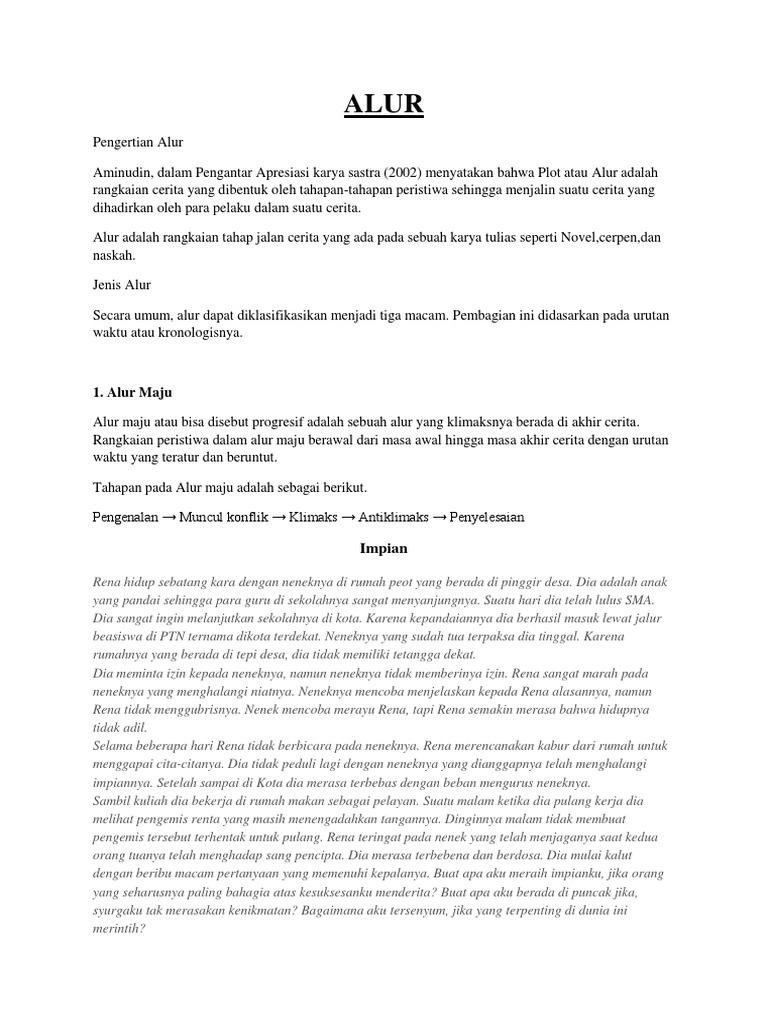 Jenis-Jenis Alur dalam Cerita | PDF