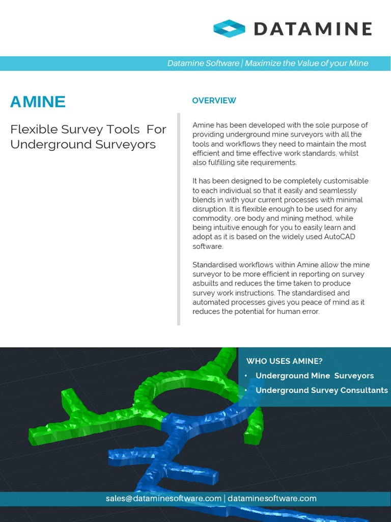 Amine Brochure | PDF | Surveying | Mining