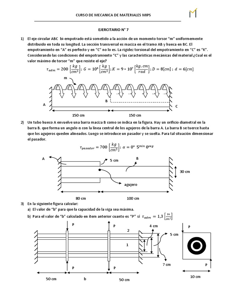 Análisis de esfuerzos en elementos sometidos a torsión en un curso de ...