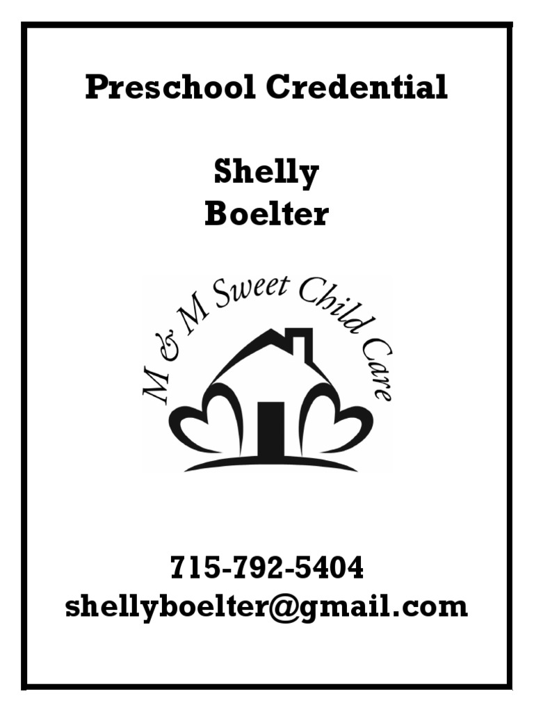 Cover Page - Preschool Credential | PDF