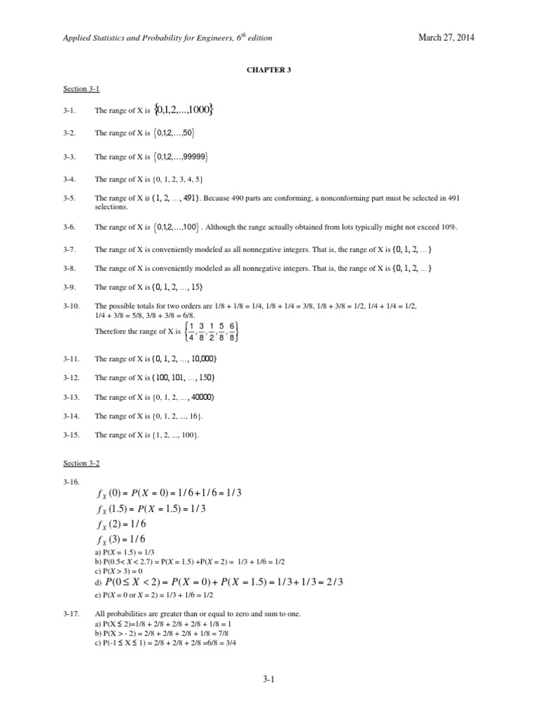 Applied Statistical and Probability For Engineering | PDF | Probability ...