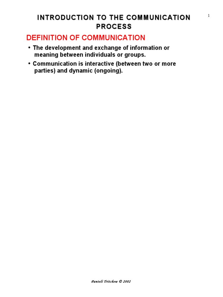 IntroToCmnsTheory Lecture | PDF | Interpersonal Communication | Semantics