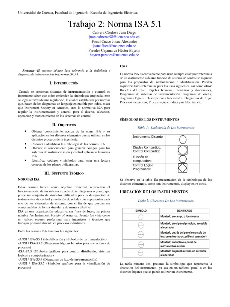 Norma ISA | PDF | Los símbolos | Ingeniería