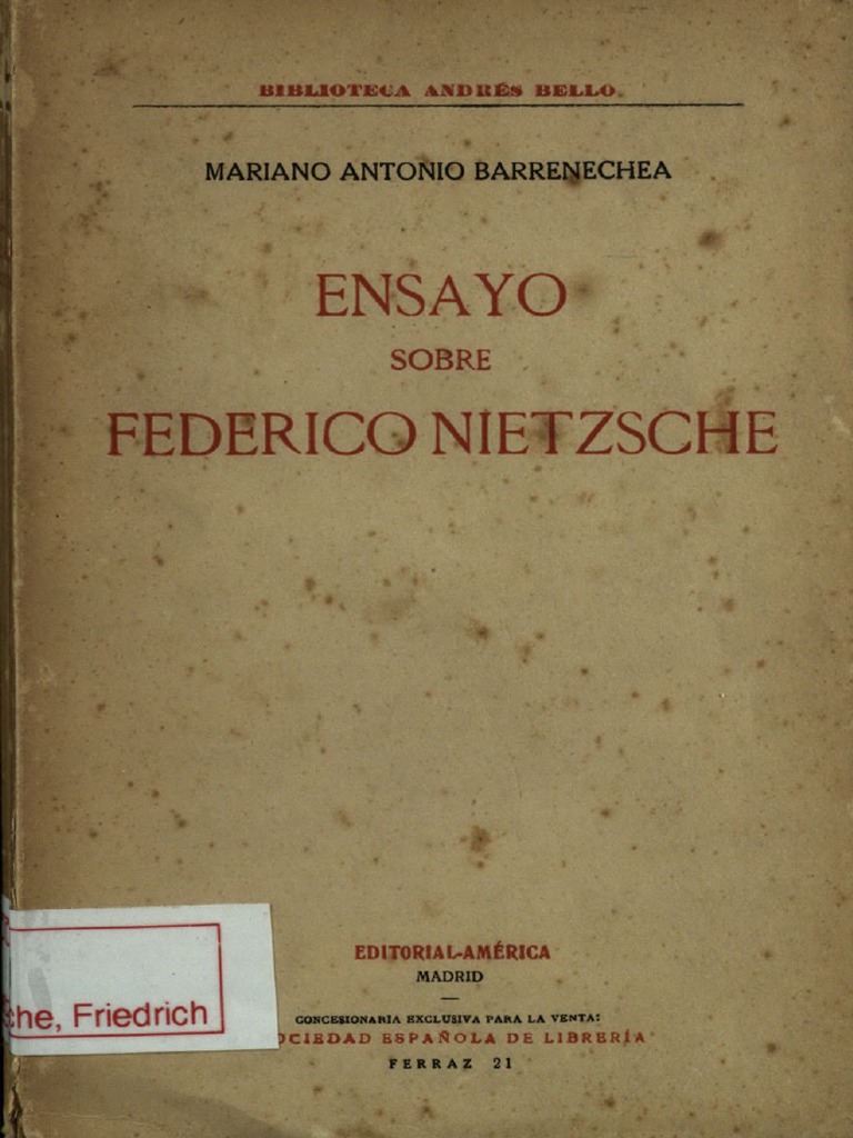 Ensayo Sobre Nietzsche PDF | PDF | Friedrich Nietzsche | Platón