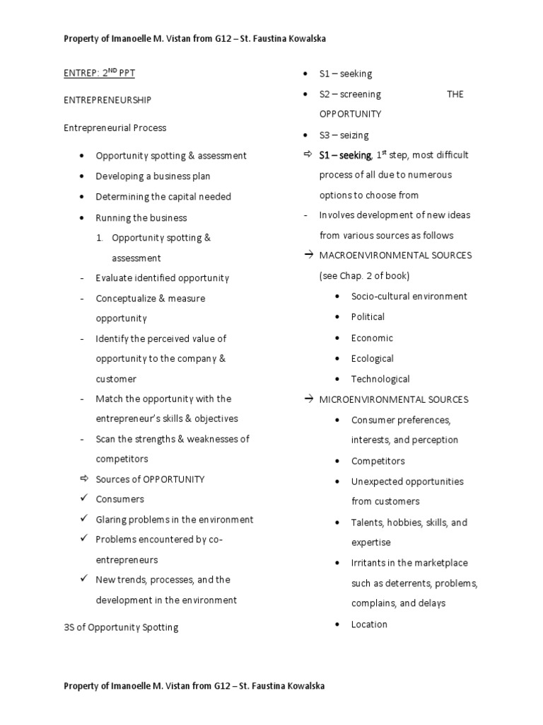 Entrep PPT 2 | PDF | Entrepreneurship | Swot Analysis