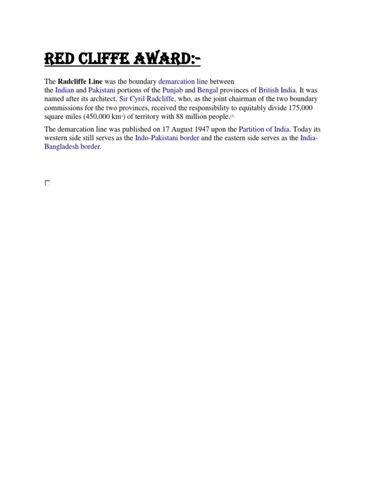 Red Cliffe Award | PDF