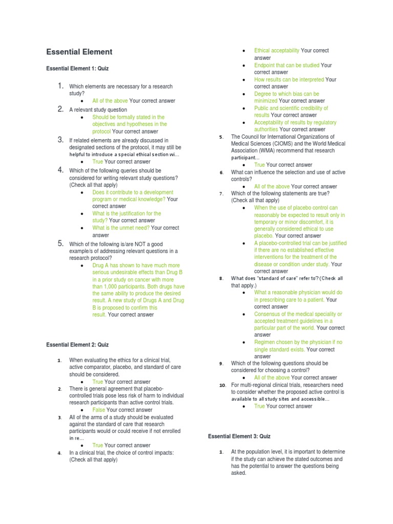 Essential Element RESEARCH | PDF | Clinical Trial | Informed Consent