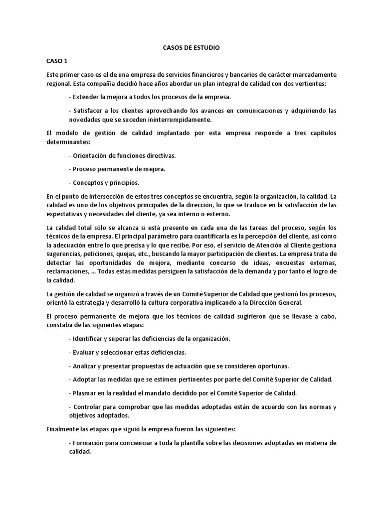 Caso Practico Itil | PDF | Calidad (comercial) | Innovación