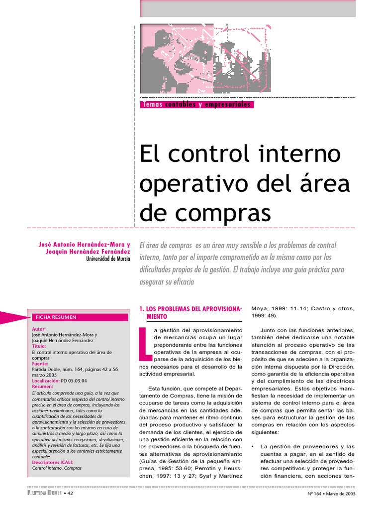 Control Interno en Compras Empresariales | PDF | Obtención | Contabilidad