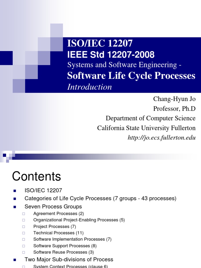 ISO 12207 Lecture Notes | PDF | Product Lifecycle | Life Cycle Assessment