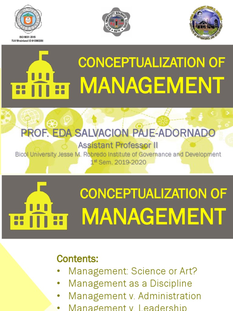 Conceptualization Of: Management | PDF
