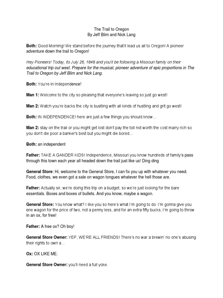 Trail To Oregon | PDF