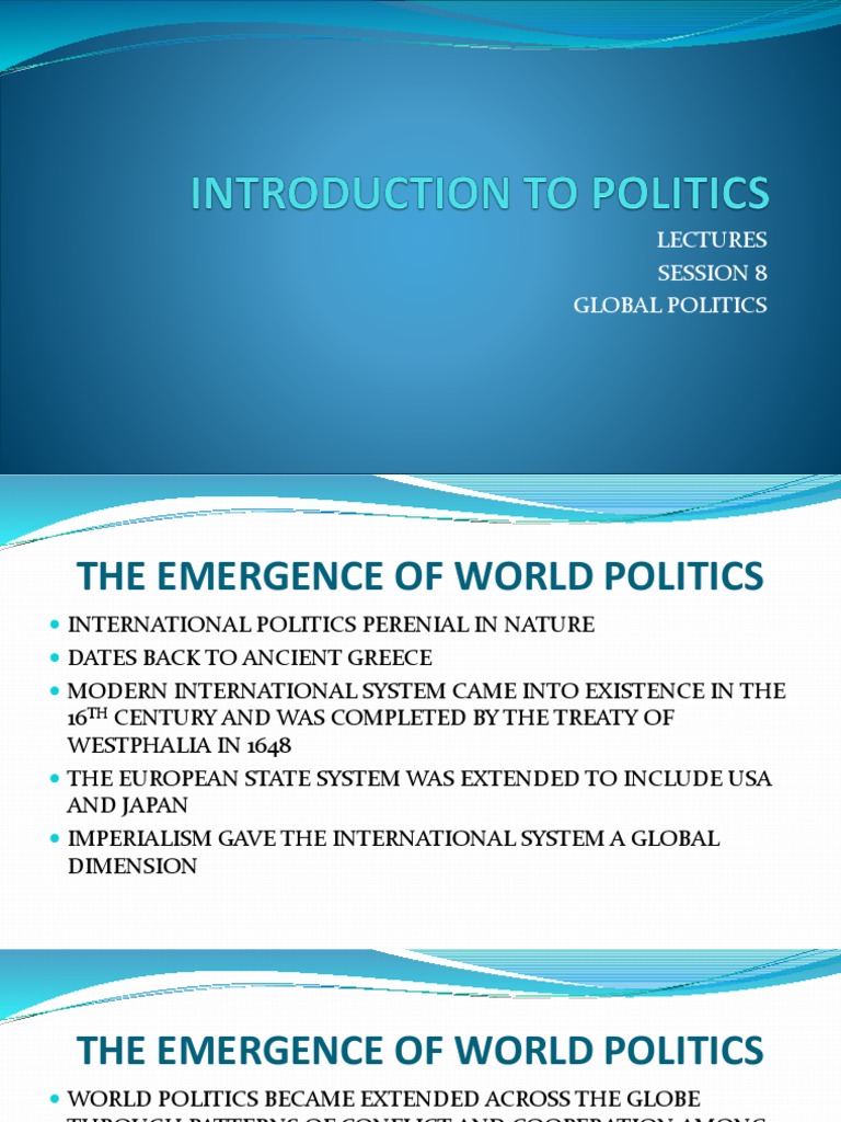 Global Politics-1 | PDF | International Relations | Globalization