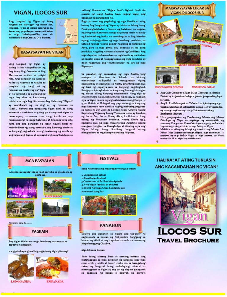 Halina't Tuklasin Ang Kagandahan NG Vigan | PDF Halina't Tuklasin Ang Kagandahan NG Vigan | PDF