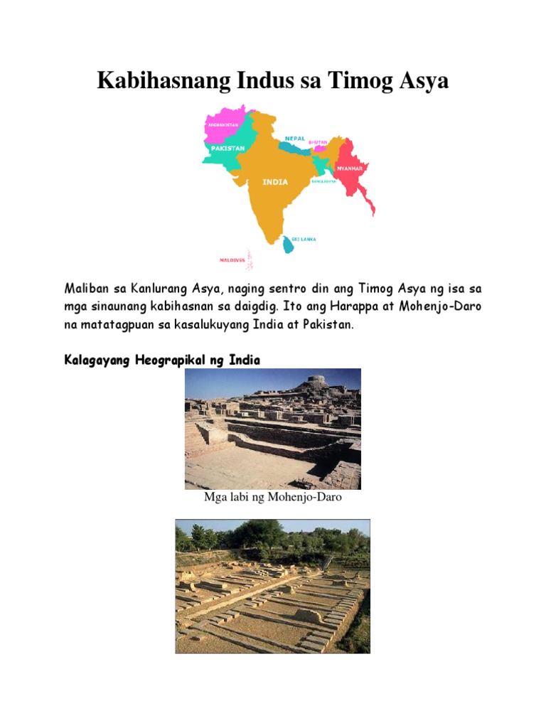 Kabihasnang Indus Sa Timog Asya | PDF