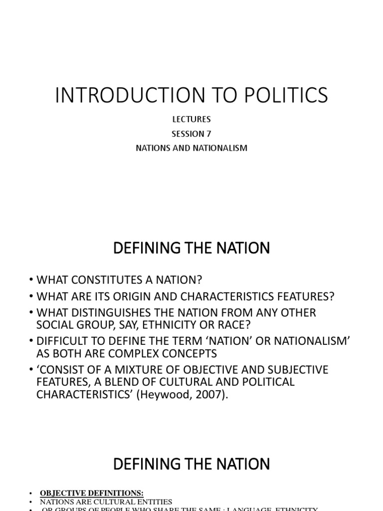 Defining Nations and Nationalism | PDF | Nationalism | Nation