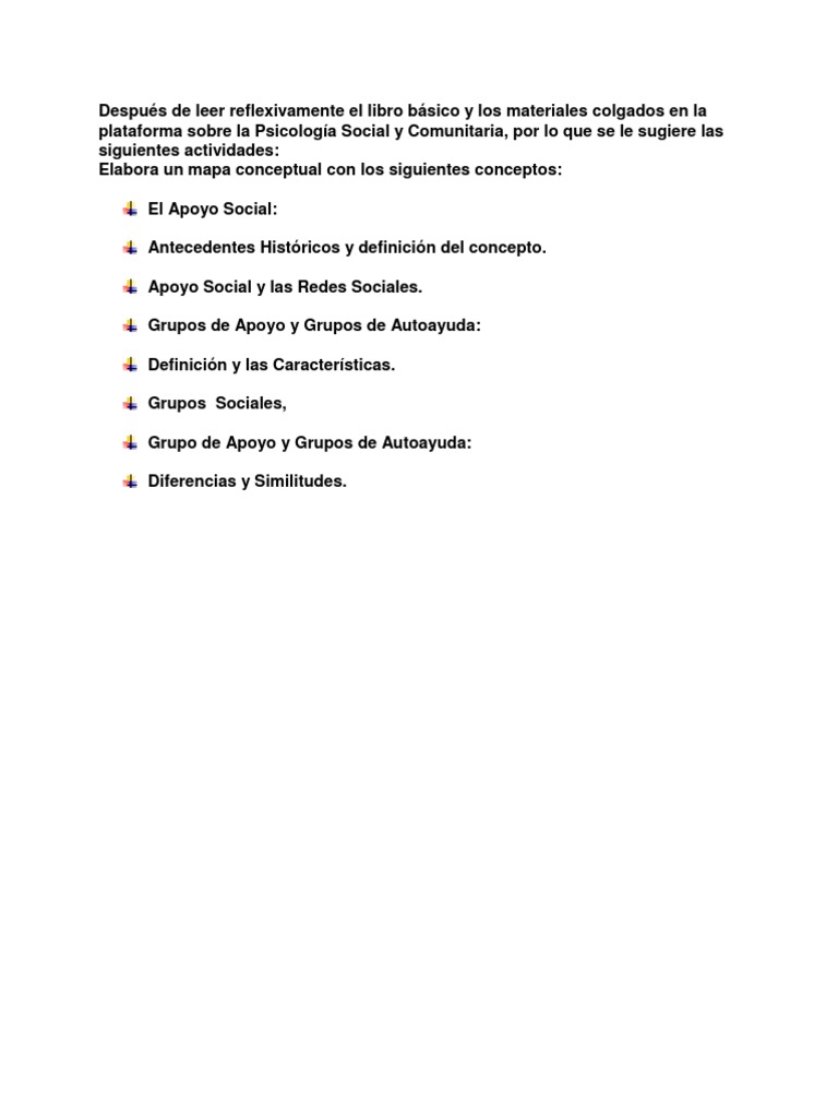 Mapa Conceptual sobre Apoyo Social | PDF | Ciencias sociales