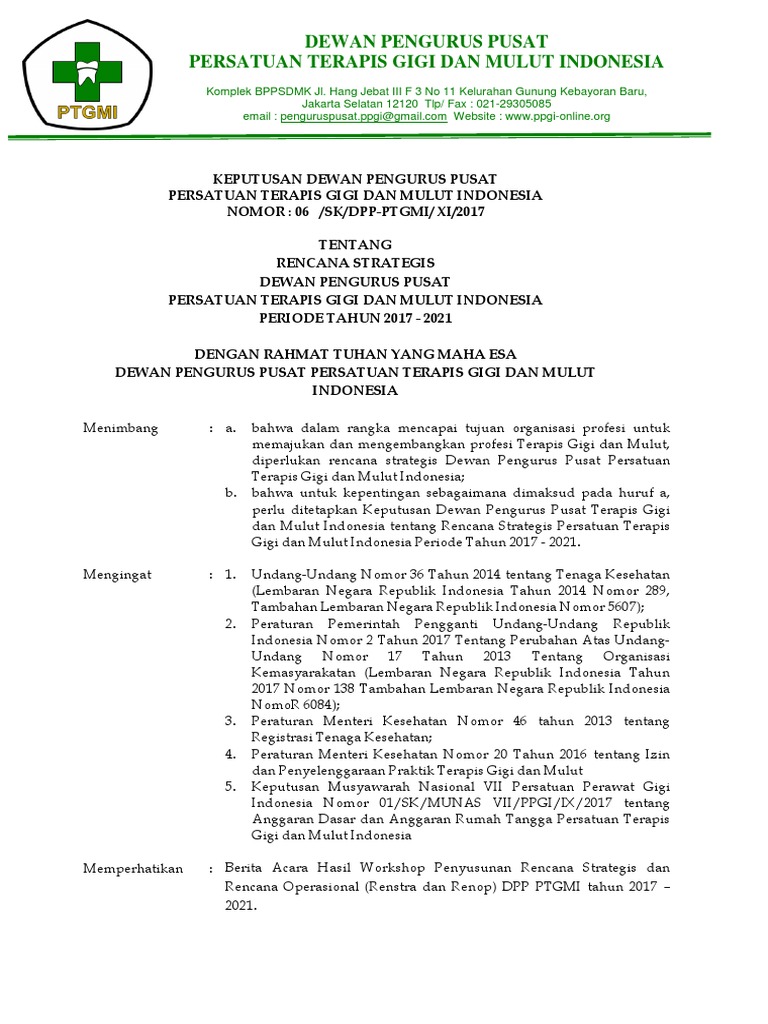 Renstra DPP Ptgmi 2017-2021 | PDF