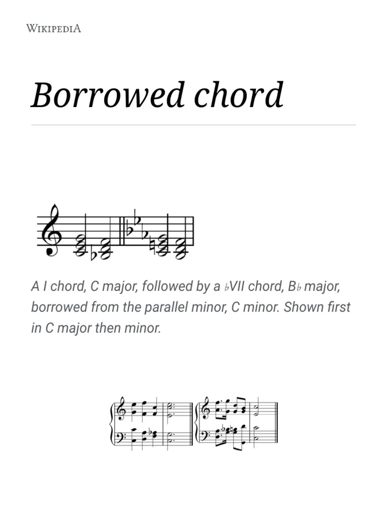 An In-Depth Exploration of Borrowed Chords: Their Definition, Common ...