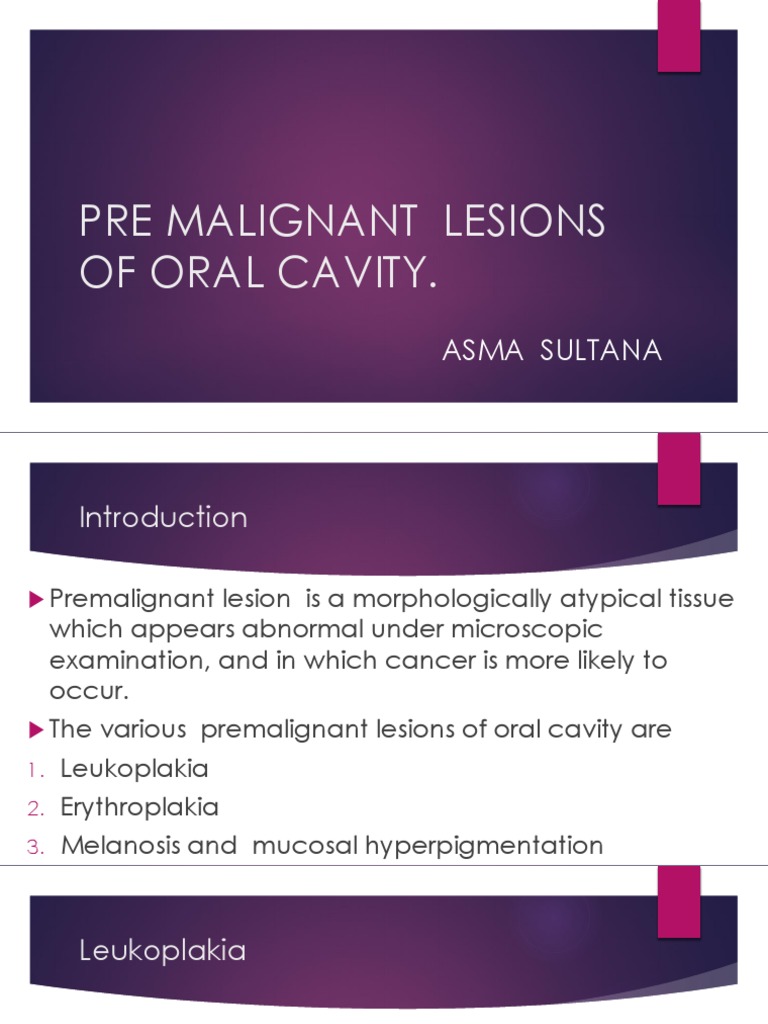 Pre Malignant Conditions of Oral Cavity | PDF | Digestive Diseases ...