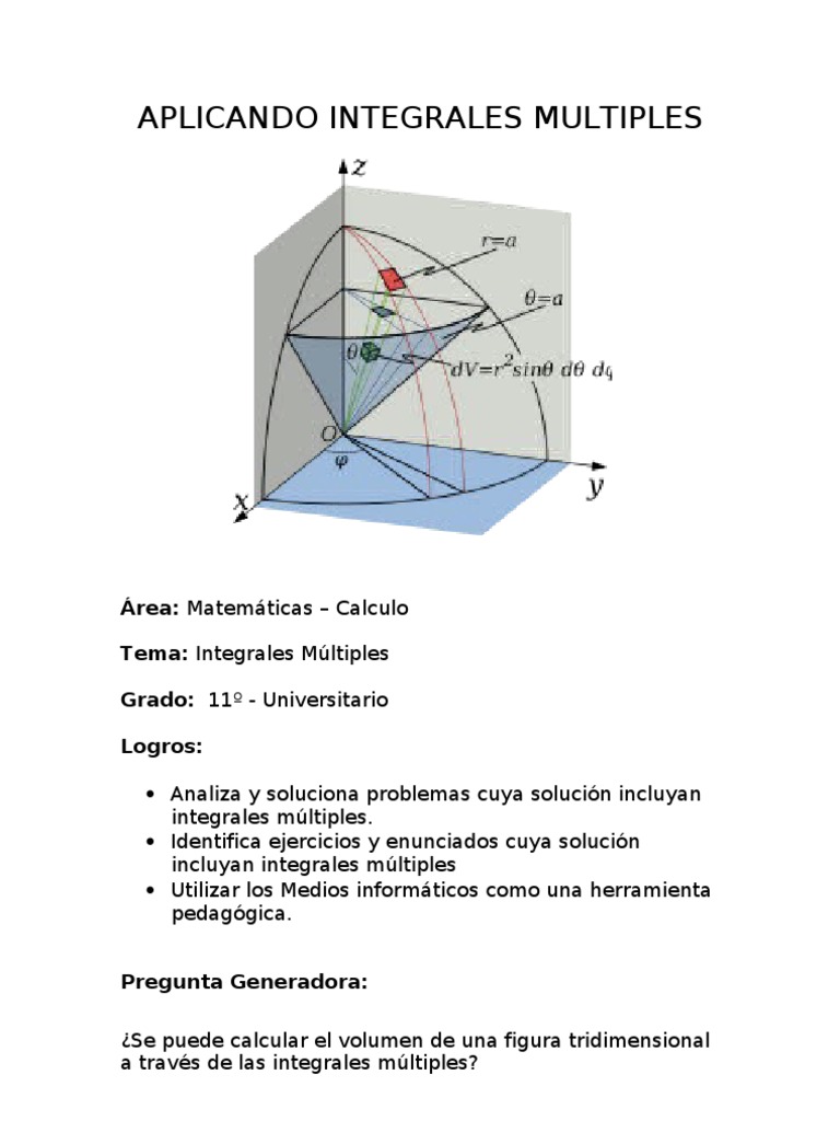 Aplicando Integrales Multiples | PDF | Integral | Ecuaciones