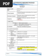 Detailed Lesson Plan in Grade 9 Mathematics | PDF | Quadratic Equation ...