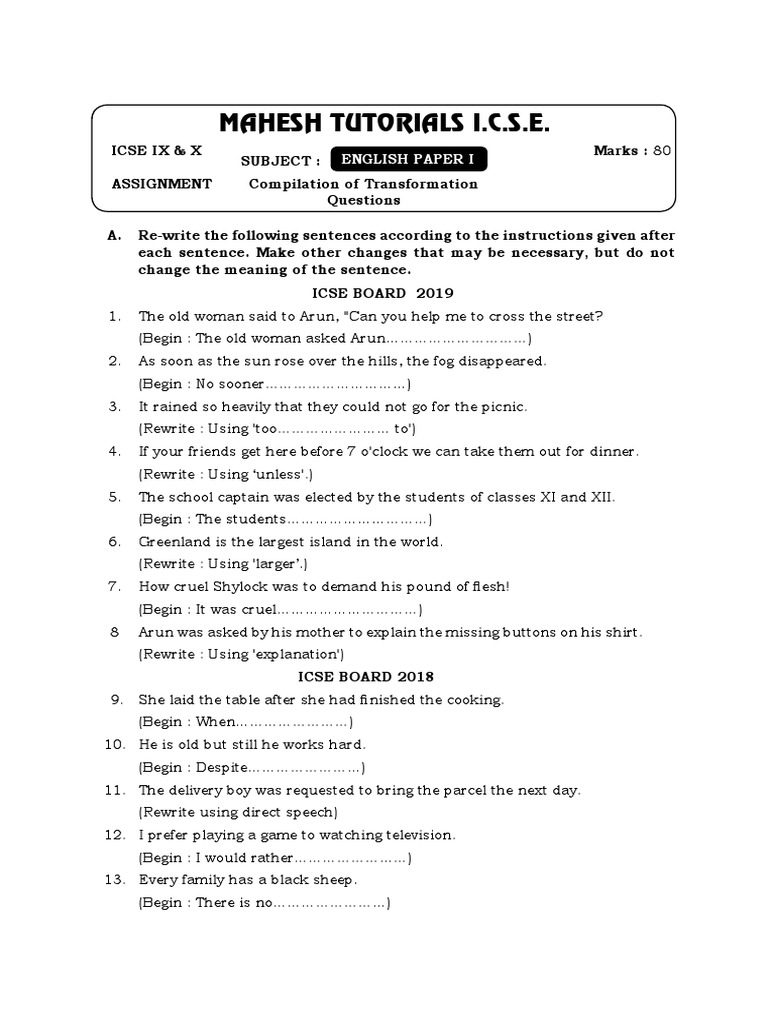 Compilation of Transformation Questions 2010-19.indd | PDF