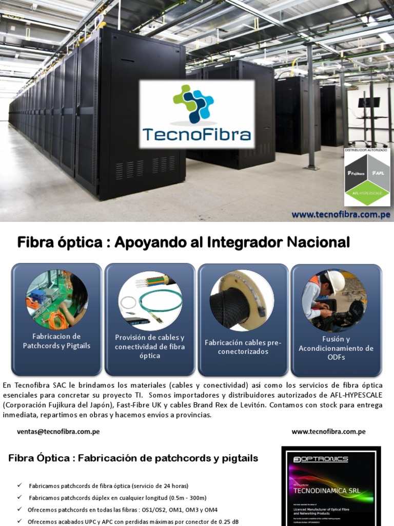 Tecno Fiber | PDF | Fibra óptica | Bienes manufacturados
