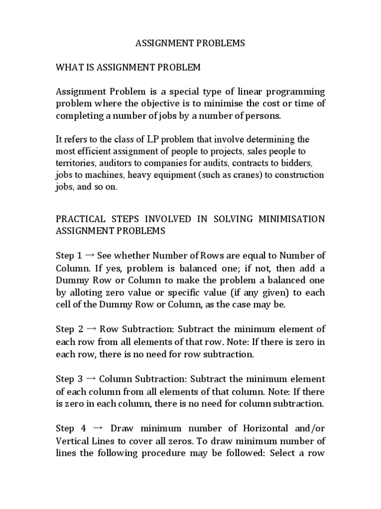 Minimizing Costs of Product Assignment | PDF | Matrix (Mathematics) | Linear Programming