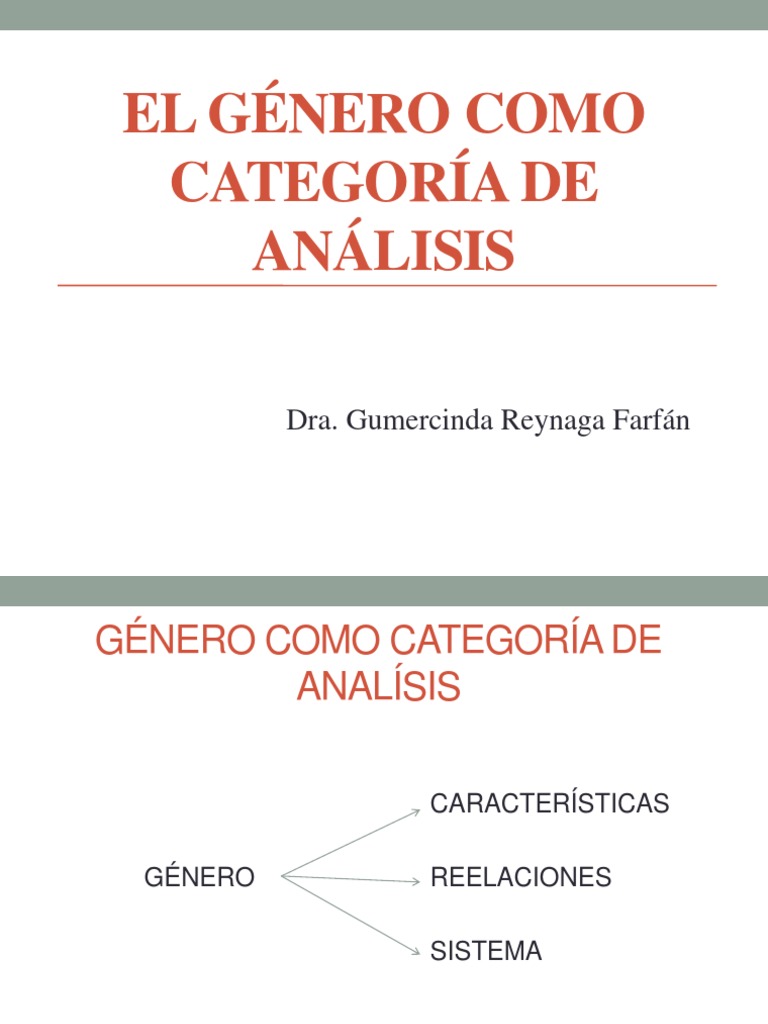 El Género Como Categoría de Análisi | PDF | Género | Estudios de género