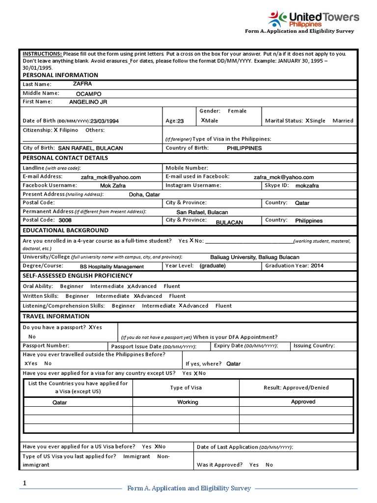 A Form PDF | PDF | Travel Visa | Immigration Law