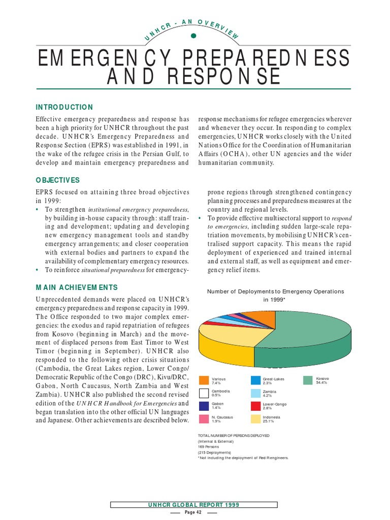 Emergency Preparedness and Response | PDF | United Nations High ...