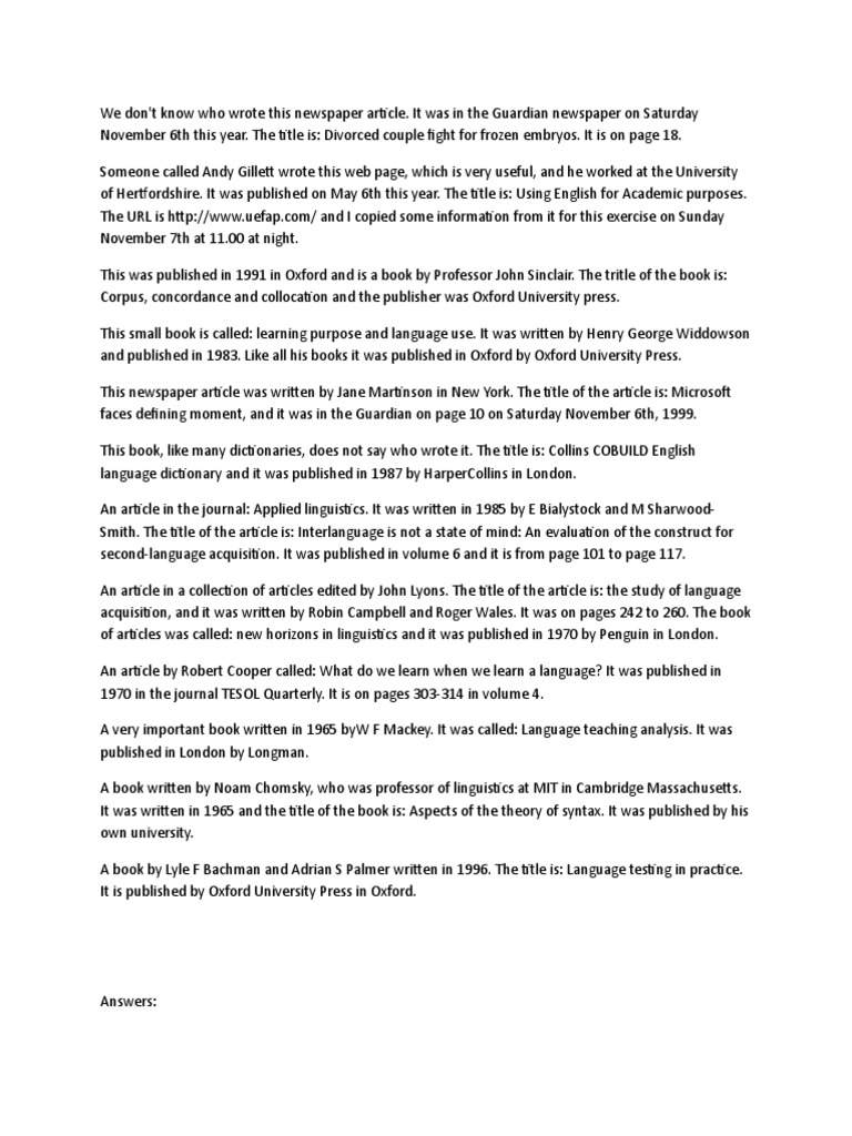 Bibliography Test | PDF | Linguistics | Language Acquisition