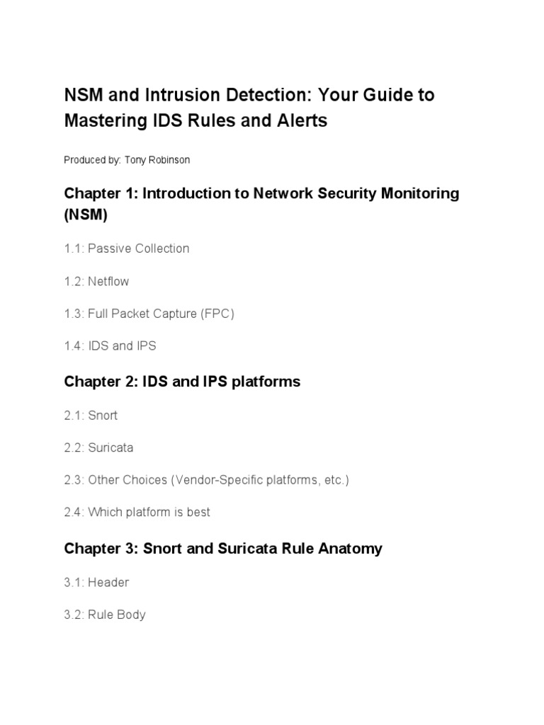 Interpreting IDS Rules and Alerts PDF | PDF | Network Architecture ...